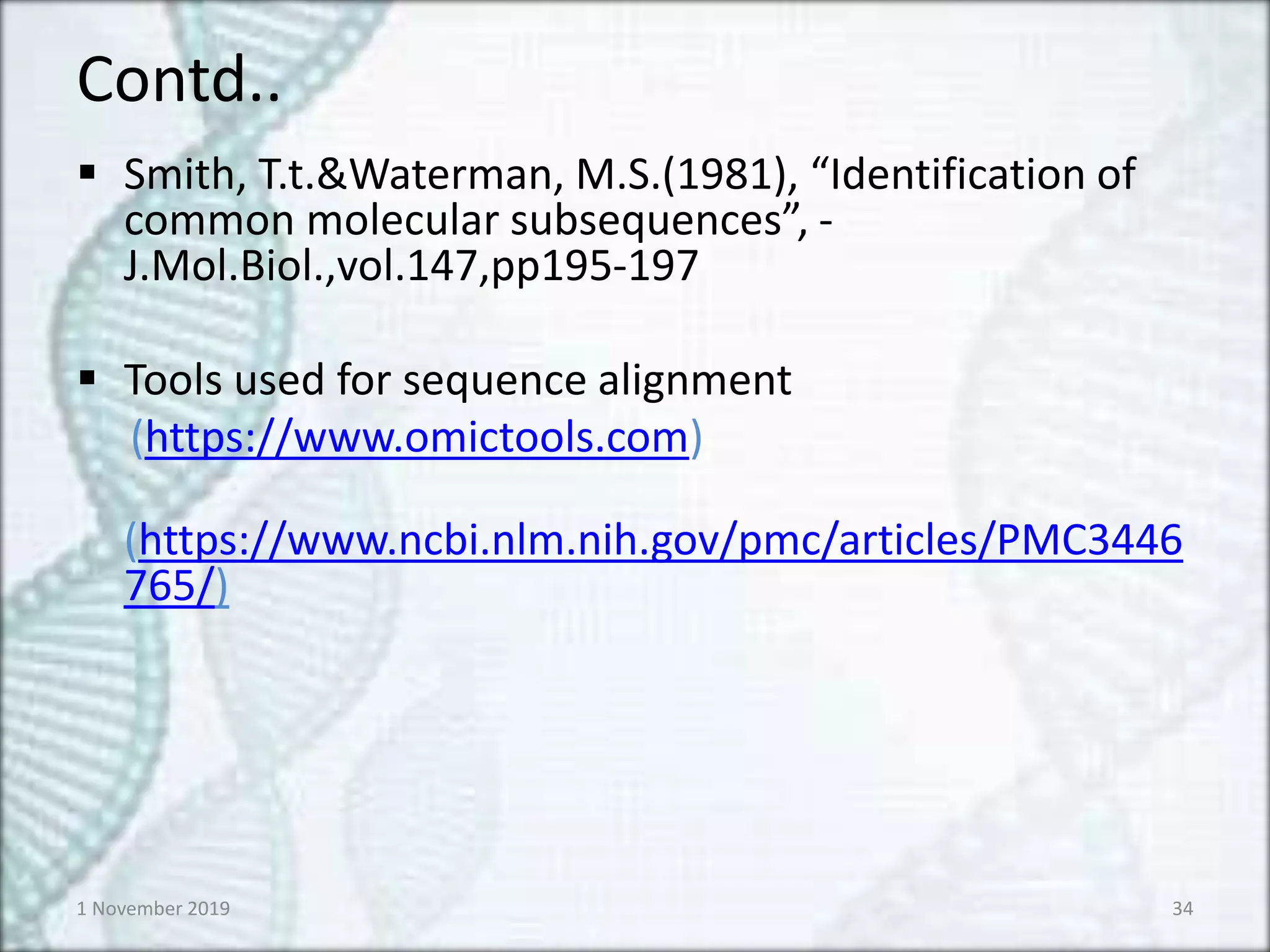 Dynamic programming and pairwise sequence alignment | PPT Dynamic programming and pairwise sequence alignment | PPT