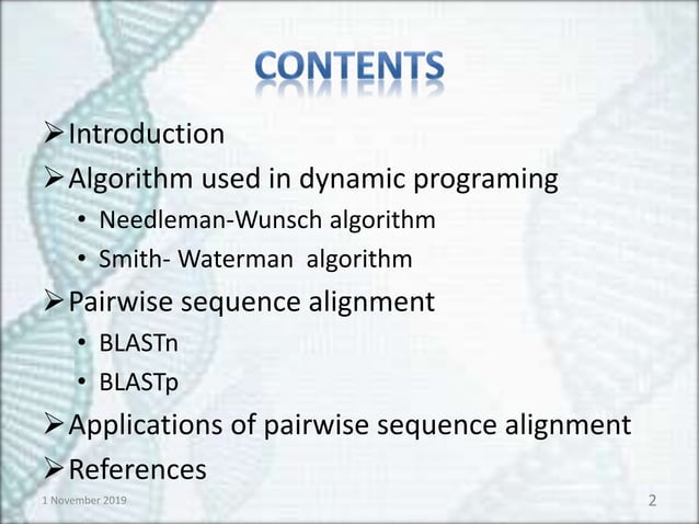 Dynamic programming and pairwise sequence alignment | PPT Dynamic programming and pairwise sequence alignment | PPT