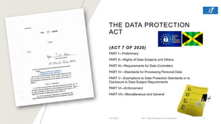 Jamaica's Data Protection Act: Compliance required from the business community | PPSX