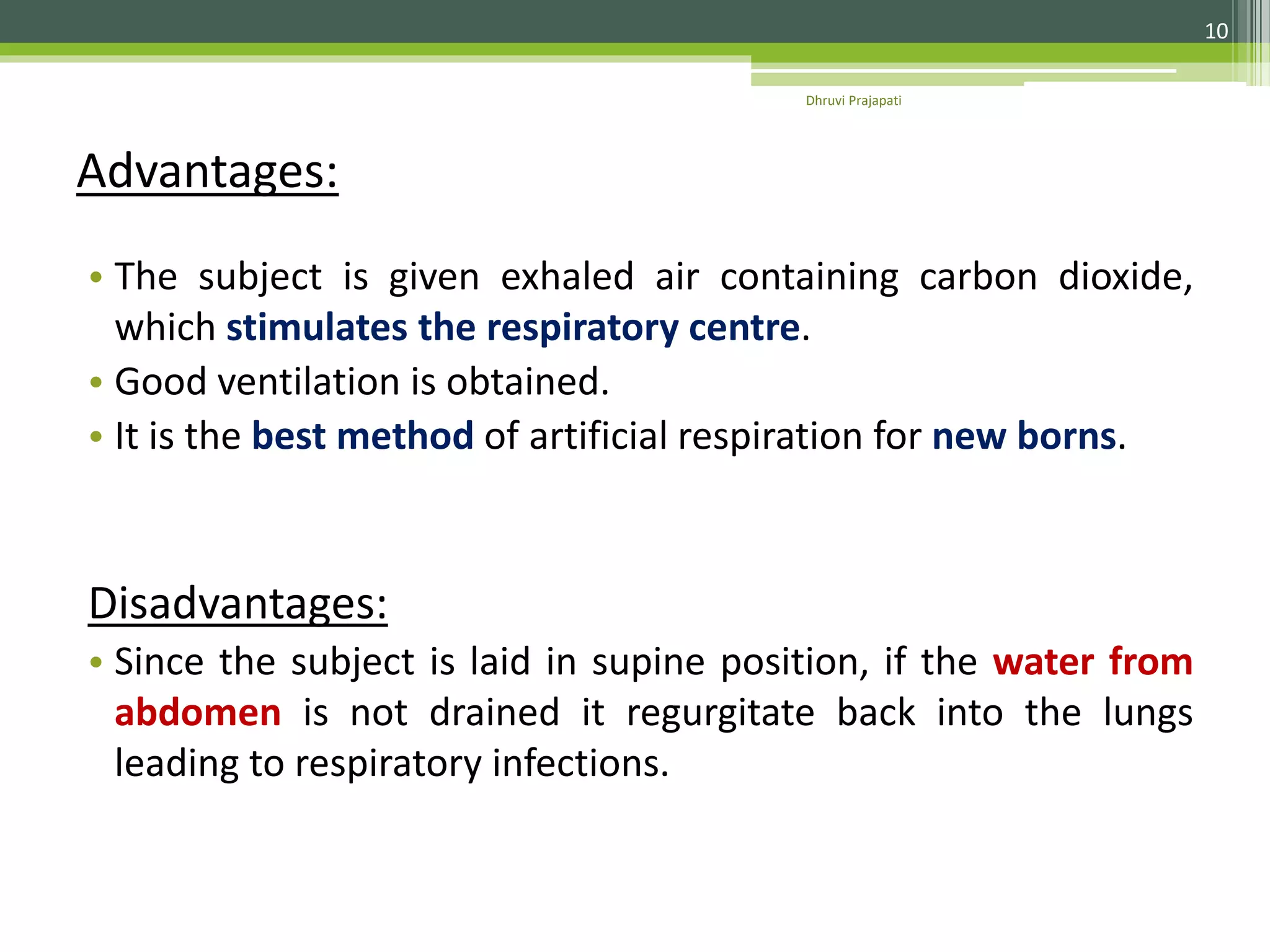 Artificial Respiration (Resuscitation method) | PDF