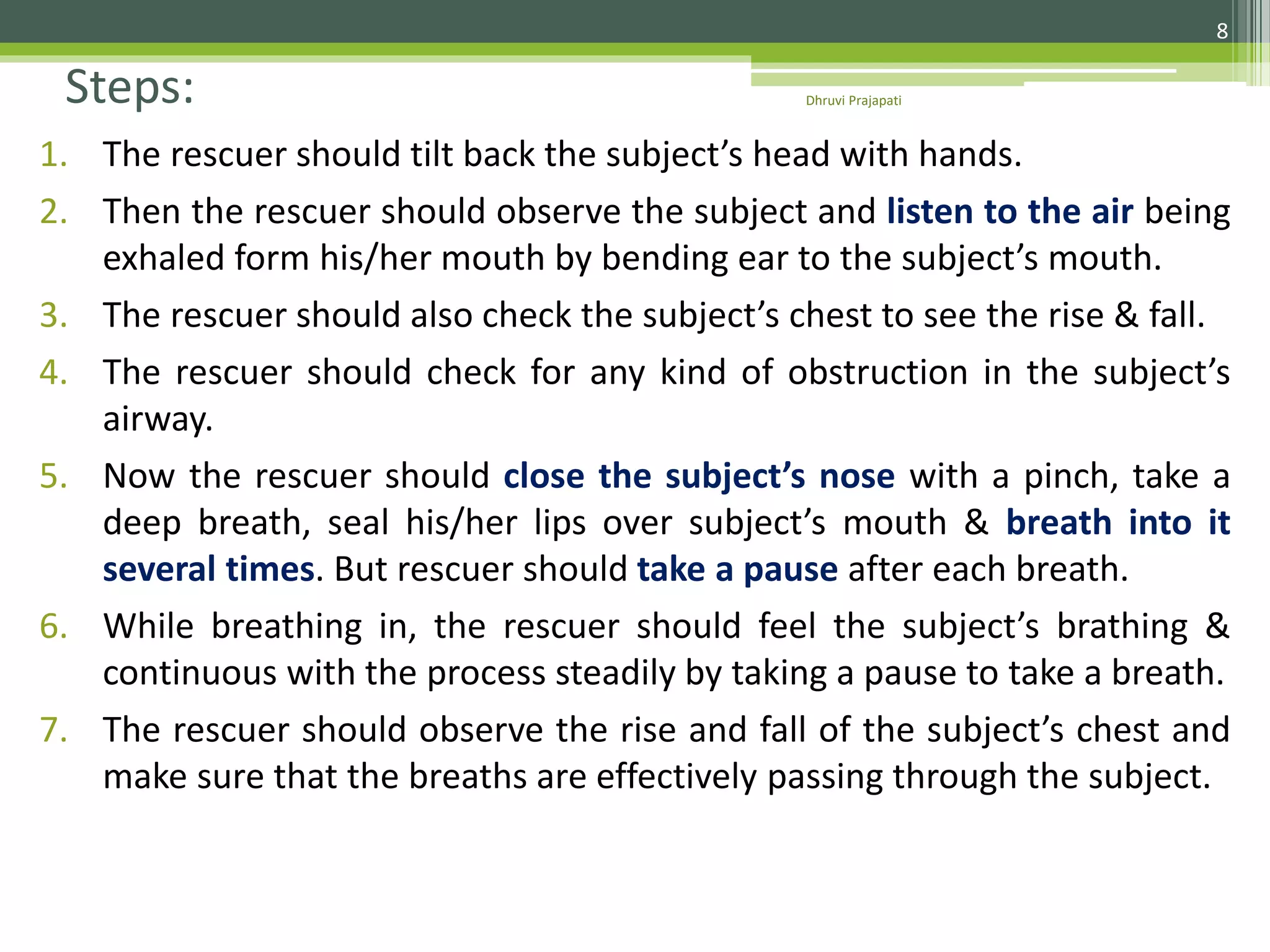 Artificial Respiration (Resuscitation method) | PDF