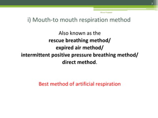 Artificial Respiration (Resuscitation method) | PDF