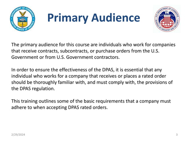 DPAS Training Slides Final_November 2021.pptx | Defense Industry ...