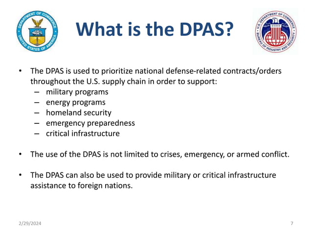 DPAS Training Slides Final_November 2021.pptx | Defense Industry ...
