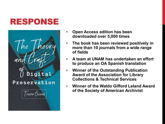 Theory and Craft of Digital Preservation Lightning Talk | PPT