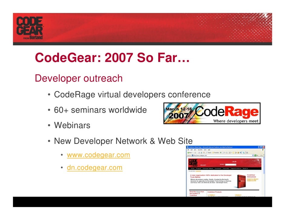 DPC2007 CodeGear, Delphi For PHP (Pawel Glowacki) DPC2007 CodeGear, Delphi For PHP (Pawel Glowacki)