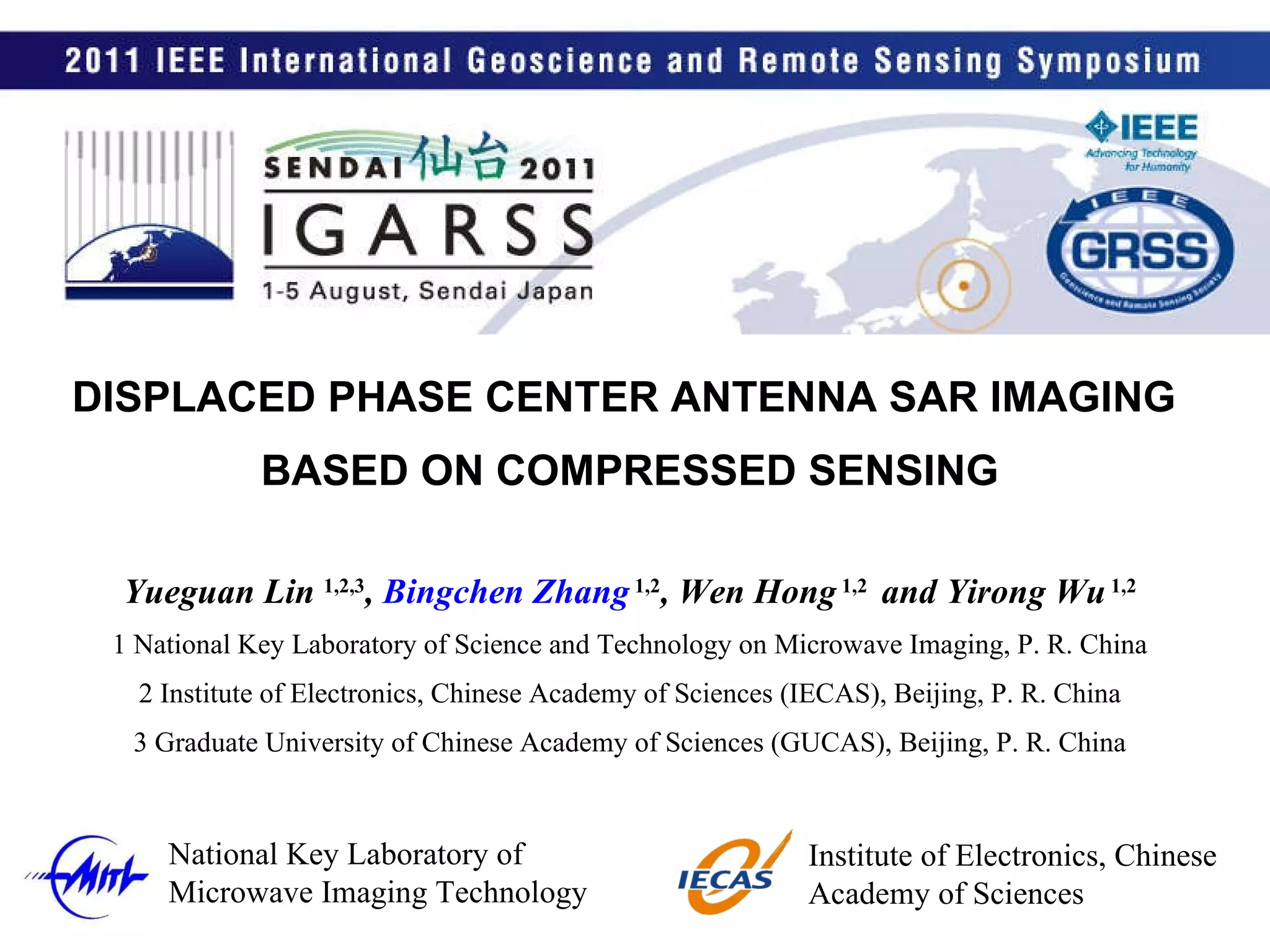 DPCA_SAR Imaging Based on CS.ppt | Physics | Science