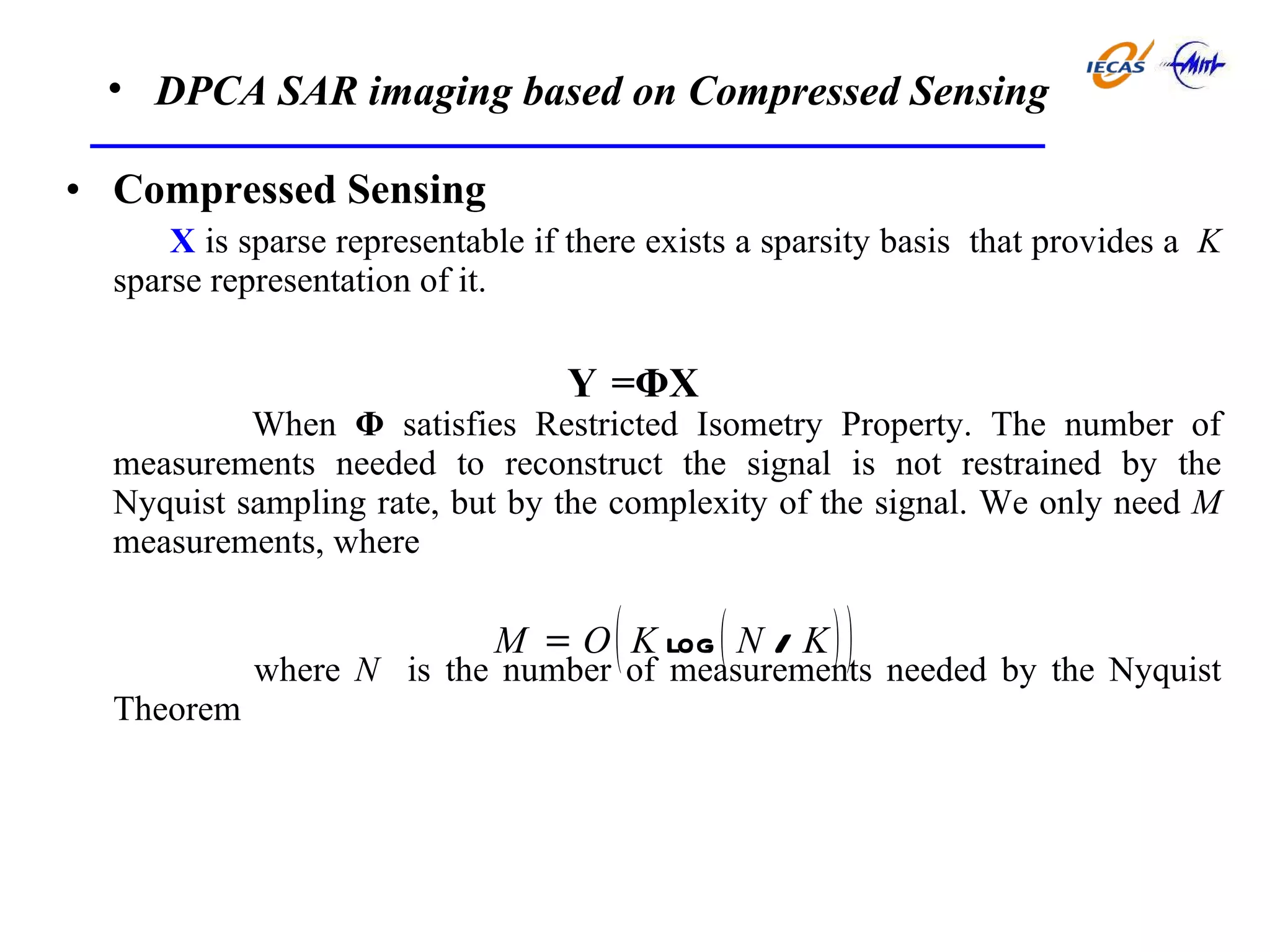 DPCA_SAR Imaging Based on CS.ppt | Physics | Science