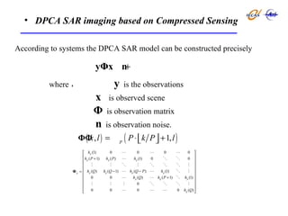 DPCA_SAR Imaging Based on CS.ppt | Physics | Science