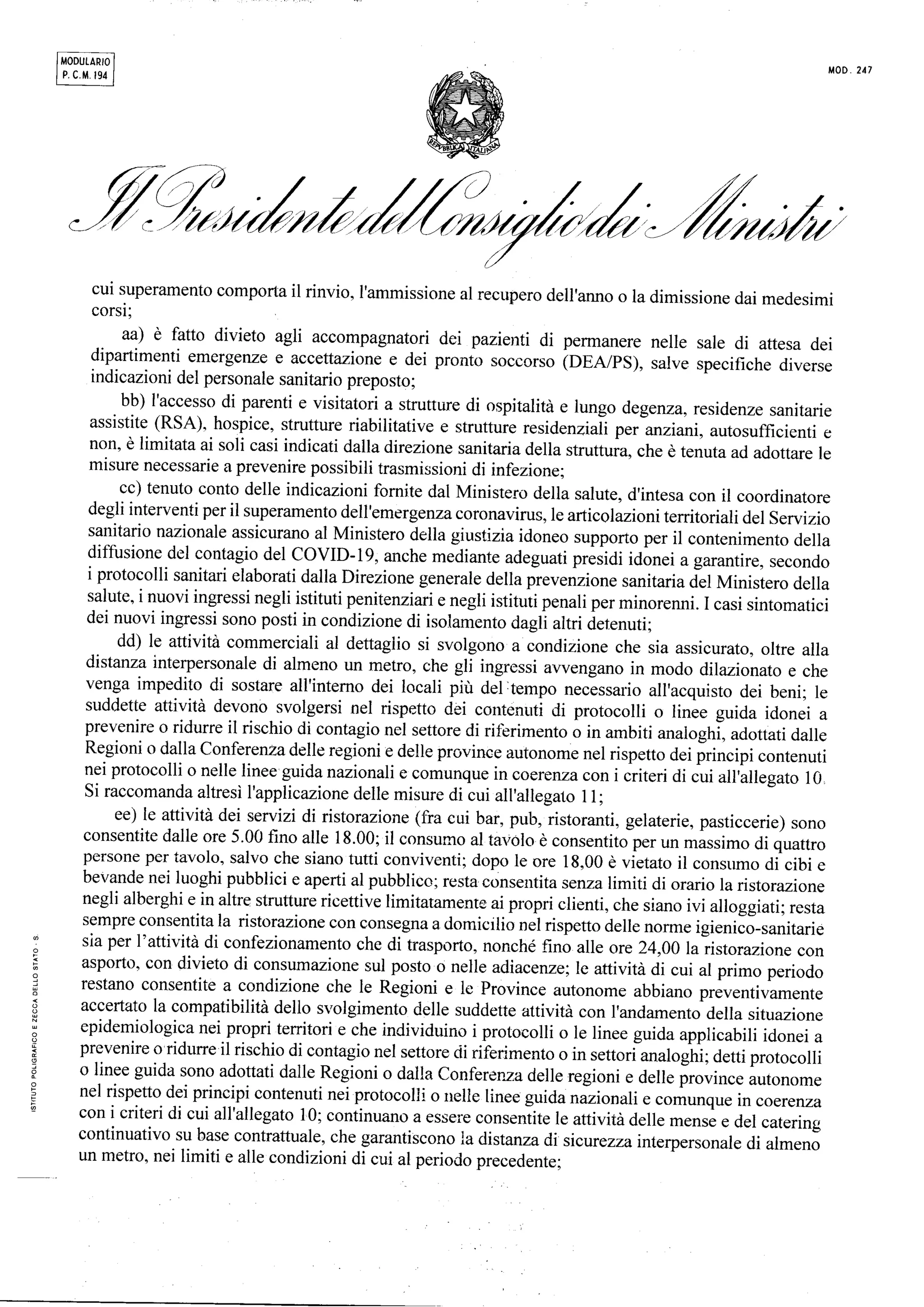 Dpcm 24 ottobre 2020 | PDF