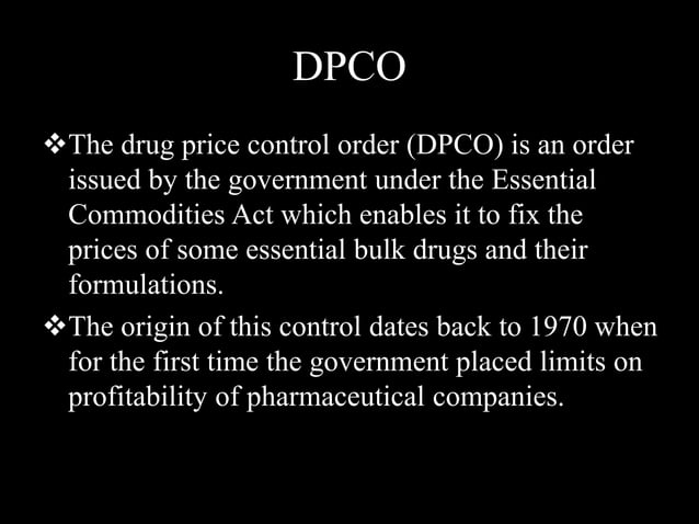 Dpco | PPTX | Pharmaceutical Industry | Industries