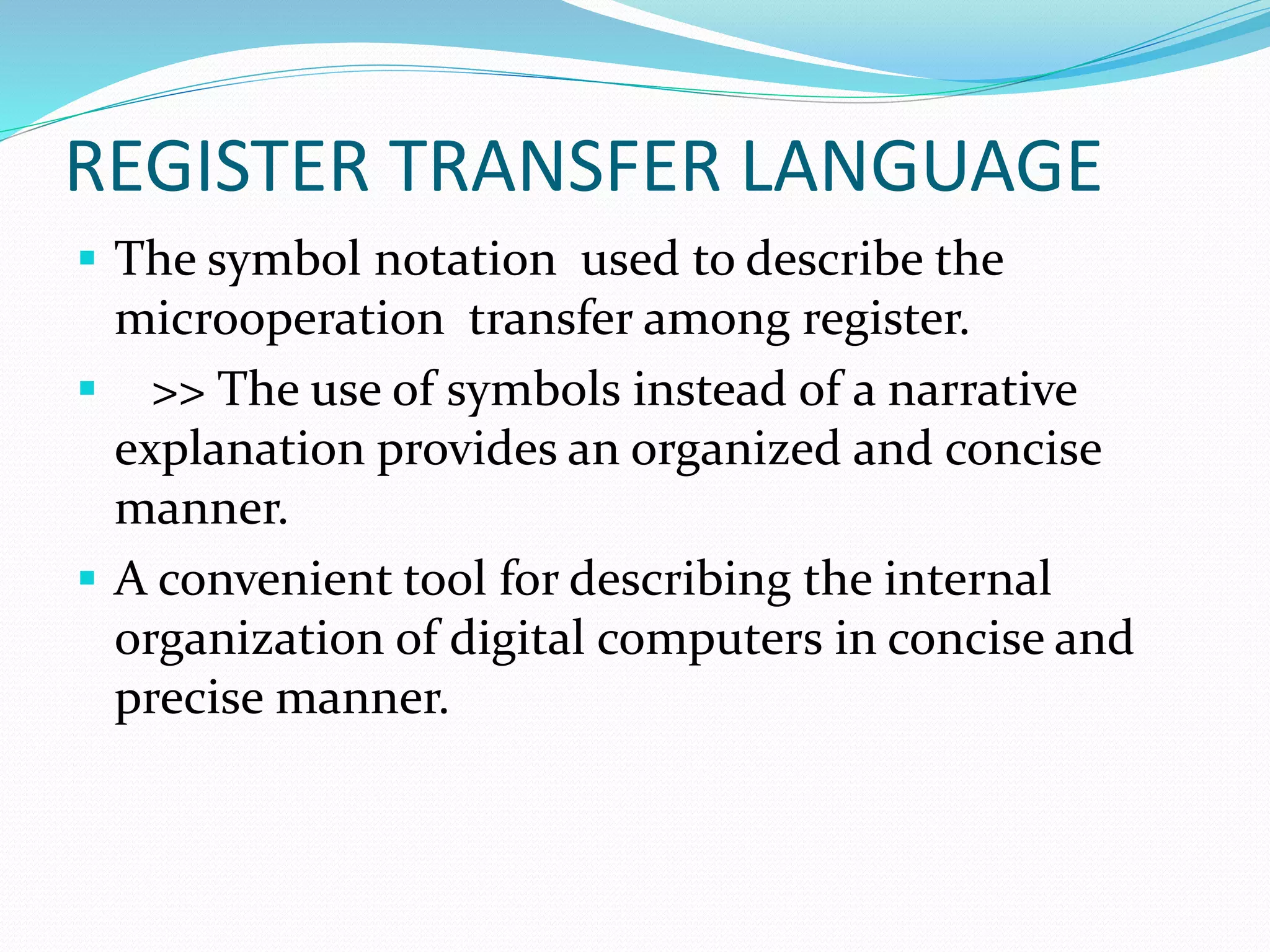 Register Transfer Language,Bus and Memory Transfer | PPTX