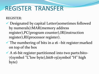 Register Transfer Language,Bus and Memory Transfer | PPTX