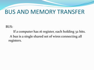 Register Transfer Language,Bus and Memory Transfer | PPTX