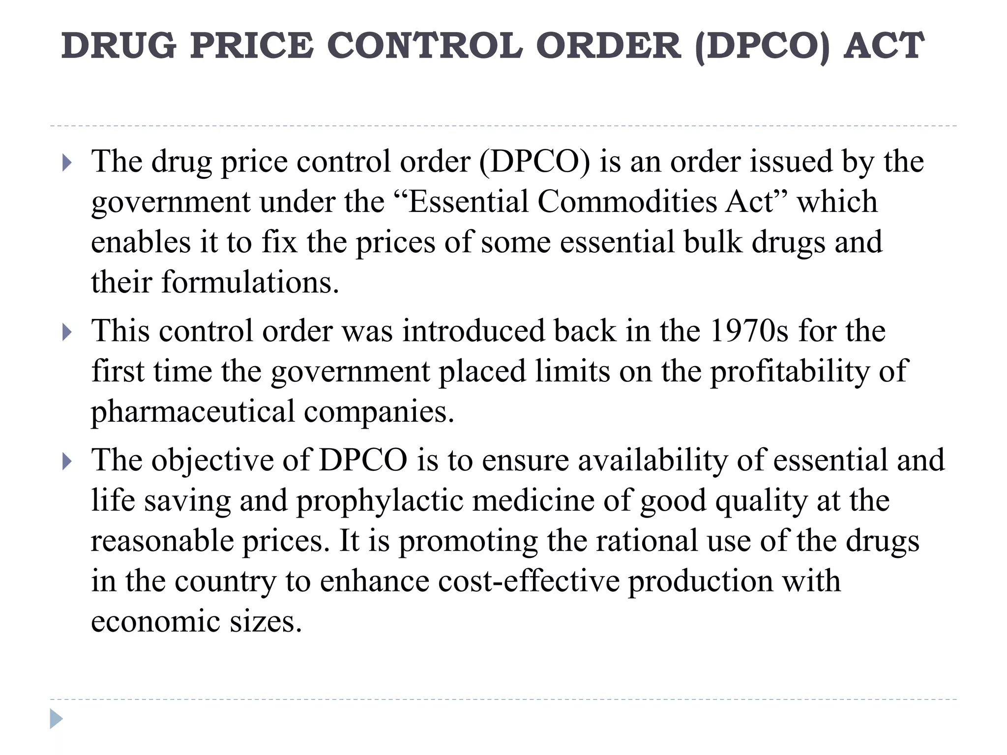 DPCO-Drug price control order | PPTX