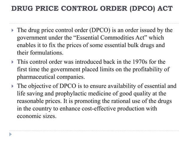 DPCO-Drug price control order | PPTX