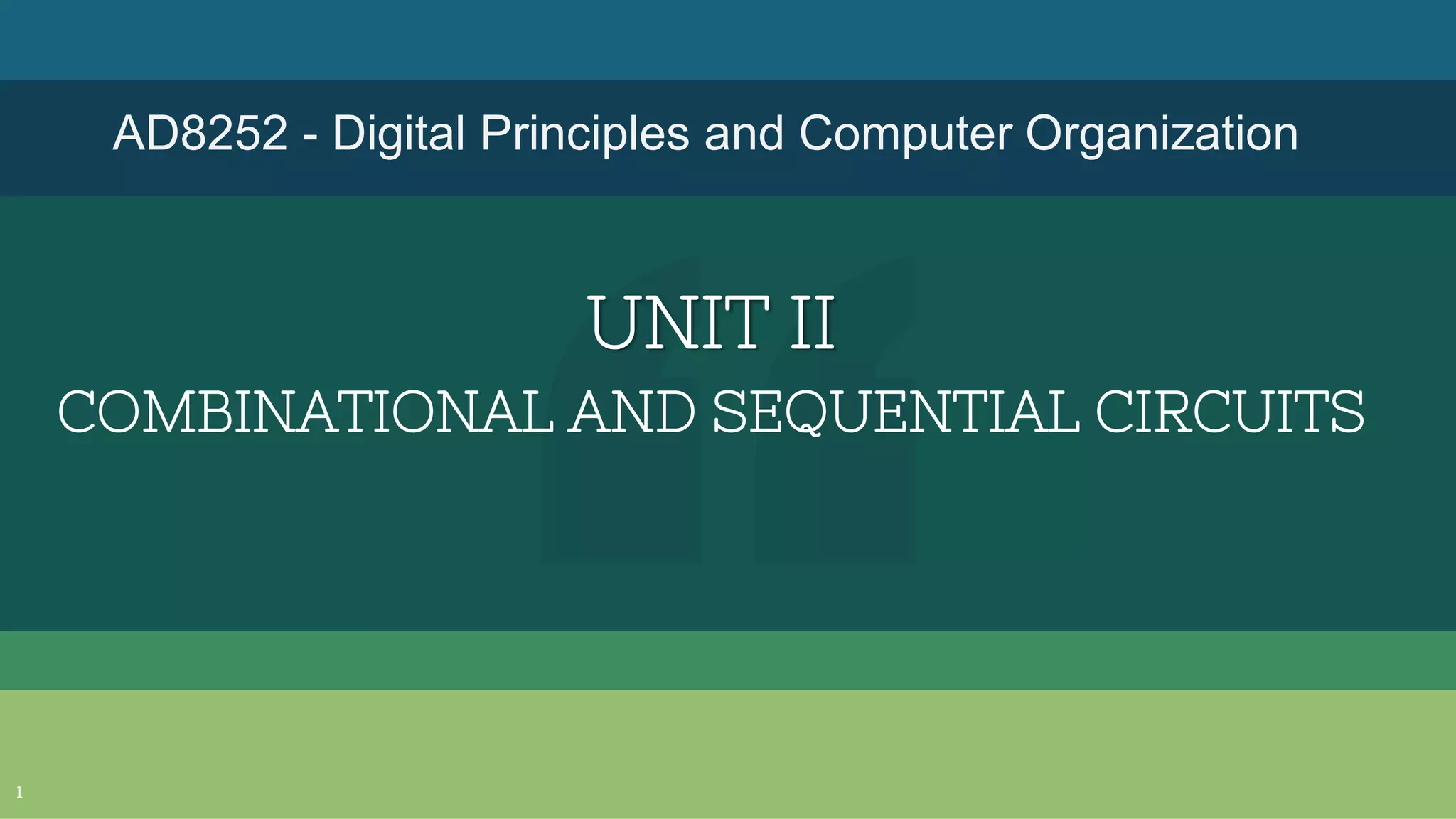 DPCO-Unit 2-Combinational Circuit.pdf