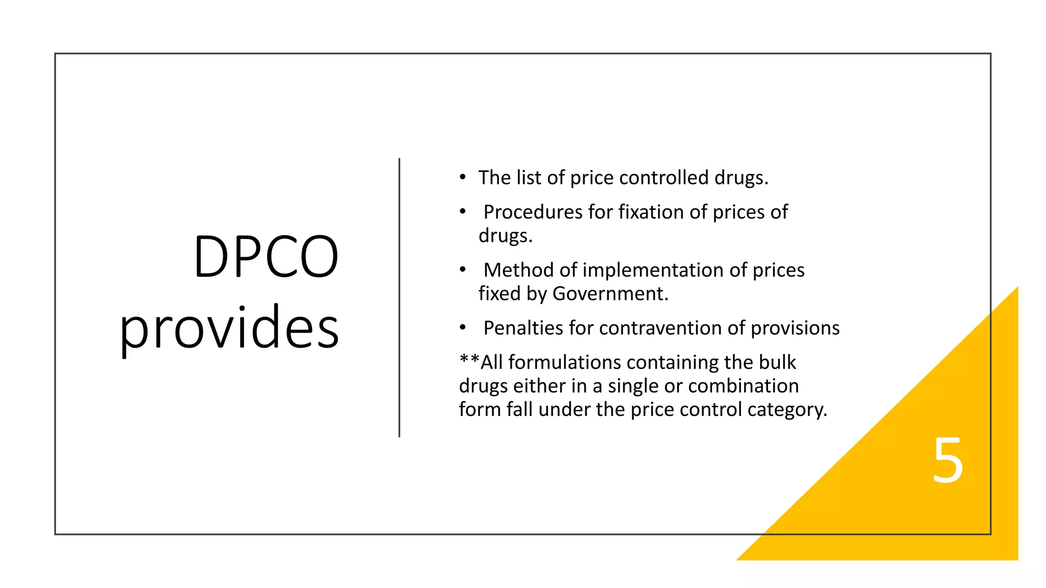 Drug Price control order, 1995 (DPCO) | PPTX