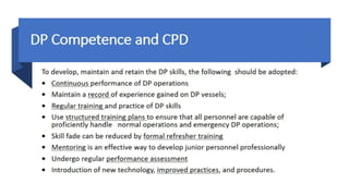 Dynamic Positioning-Continuous Professional Development | PPTX