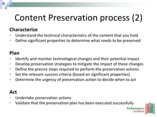 Preservation planning | PPTX