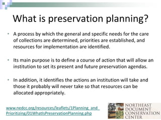 Preservation planning | PPT