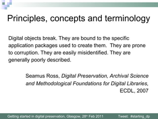 Getting started in digital preservation | PPT