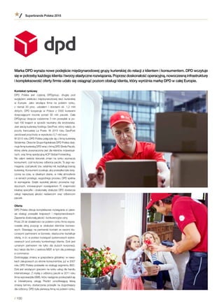 Case study marki DPD z Albumu Superbrands Polska 2016 | PDF
