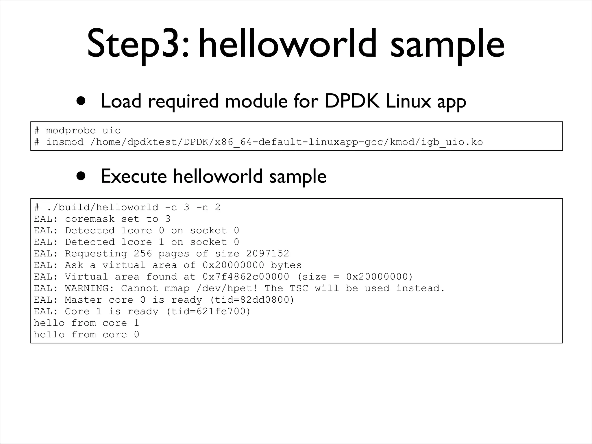 Intel Dpdk Step By Step Instructions Ppt