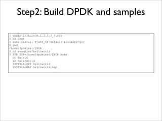 Intel DPDK Step by Step instructions | PDF