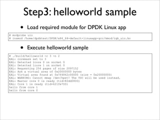 Intel DPDK Step by Step instructions | PDF
