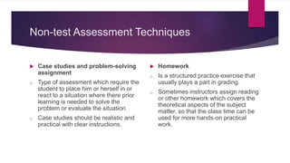 Made Test and Non-test Instruments and Roles of Assessment | PPTX ...