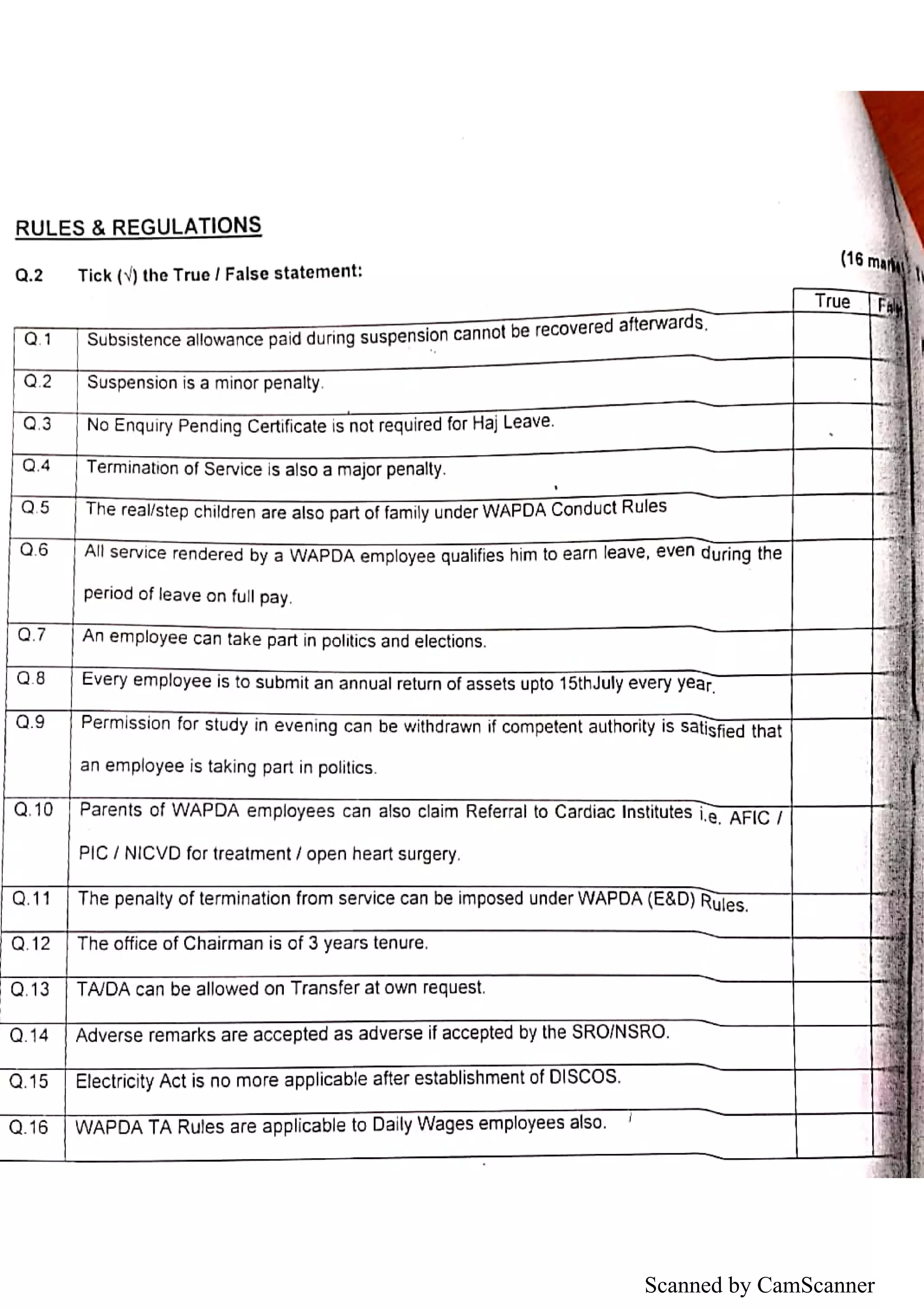 Dpe from ad (com) to dd(com) bps 17 to 18 for pepco officers rules past ...