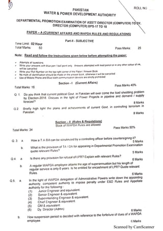 Dpe from ad (com) to dd(com) bps 17 to 18 for pepco officers rules past ...