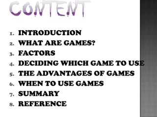 GRAMMAR TECHNIQUE: GAMES | PPTX