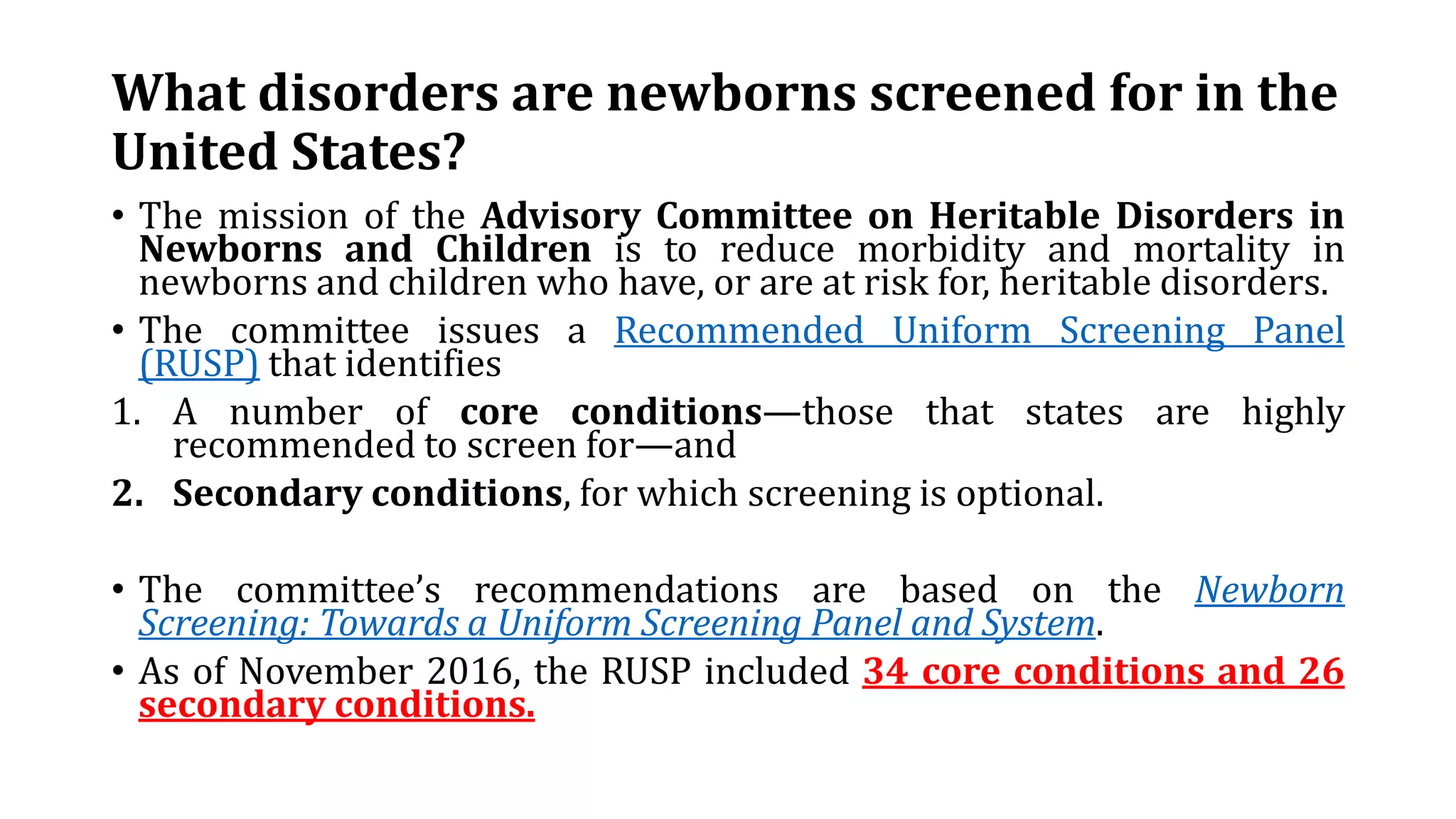 Newborn Screening | PPTX