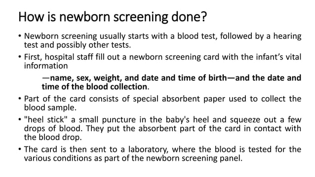 Newborn Screening | PPTX