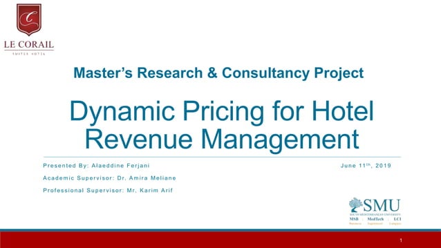 Dynamic Pricing for Hotel Revenue Management | PPT