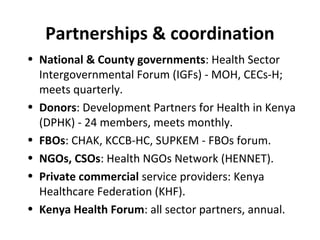 The Development Partner for Health in Kenya | PPT