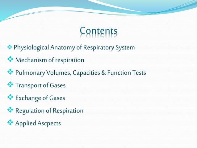 Physiology of respiration | PPTX