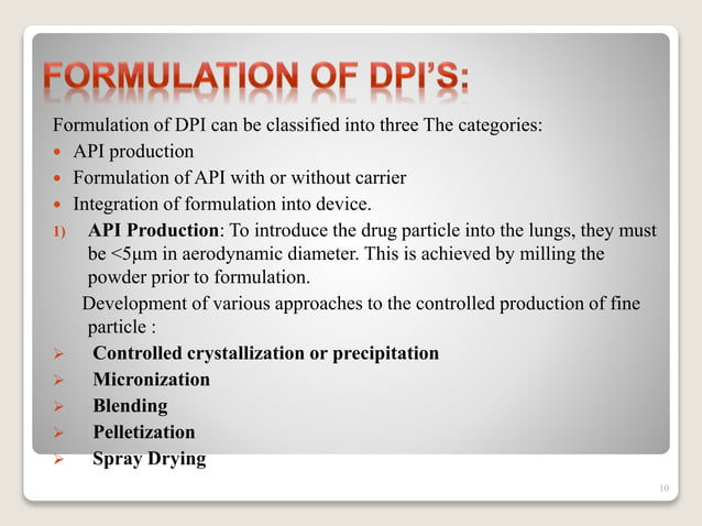 Dry Powder Inhaler(DPI) | PPTX