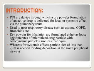 Dry Powder Inhaler(DPI) | PPTX