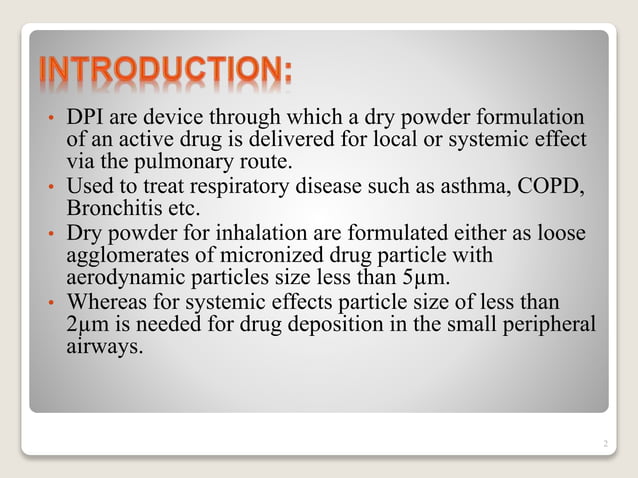 Dry Powder Inhaler(DPI) | PPTX
