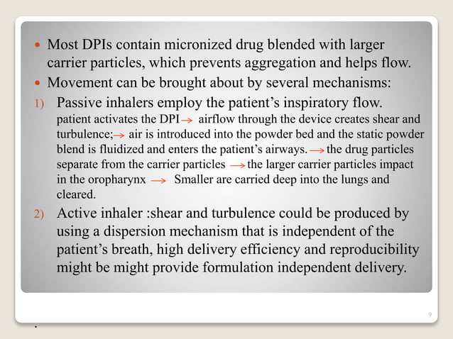 Dry Powder Inhaler(DPI) | PPTX