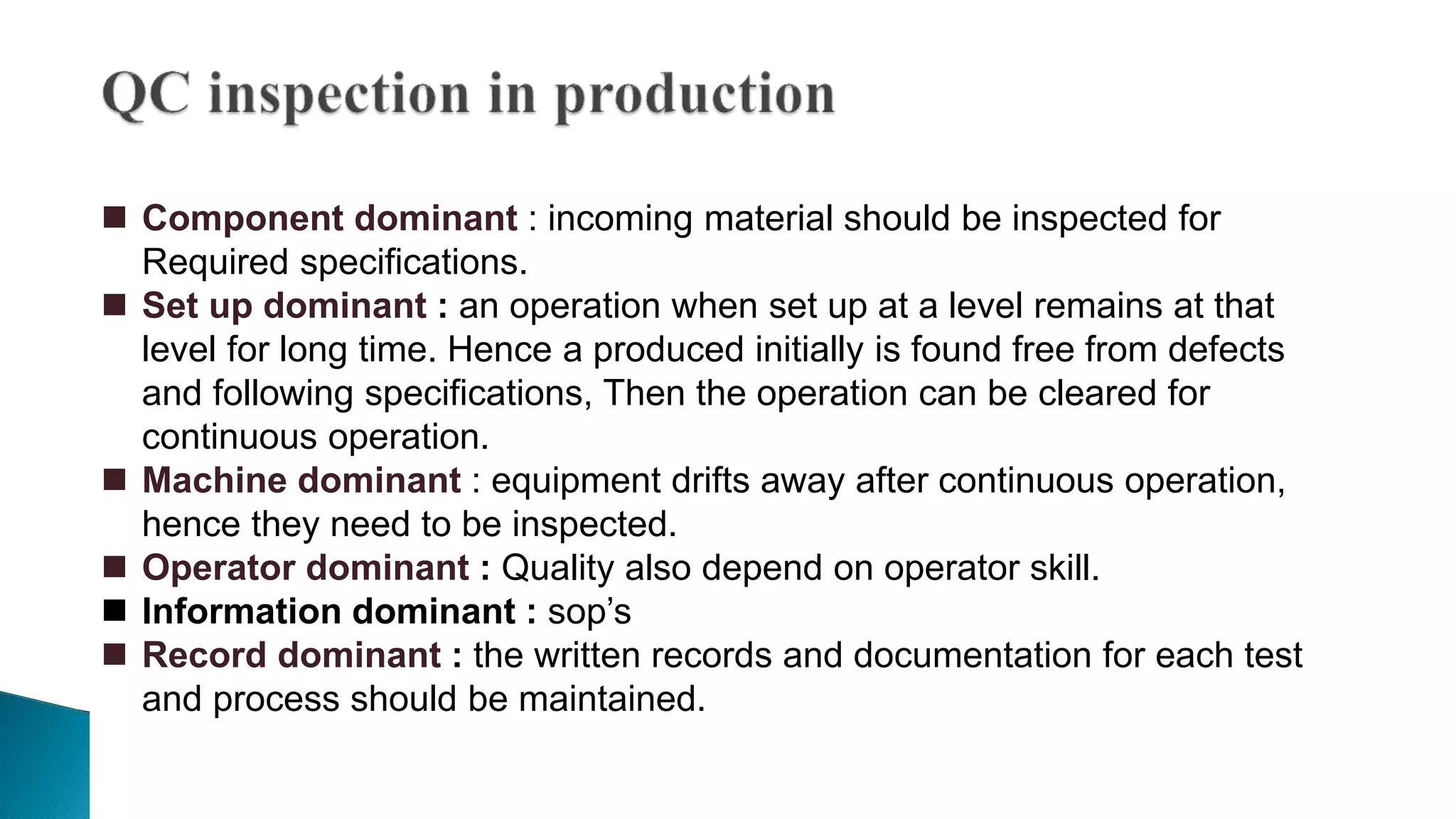 Drug product inspection & change control | PPTX