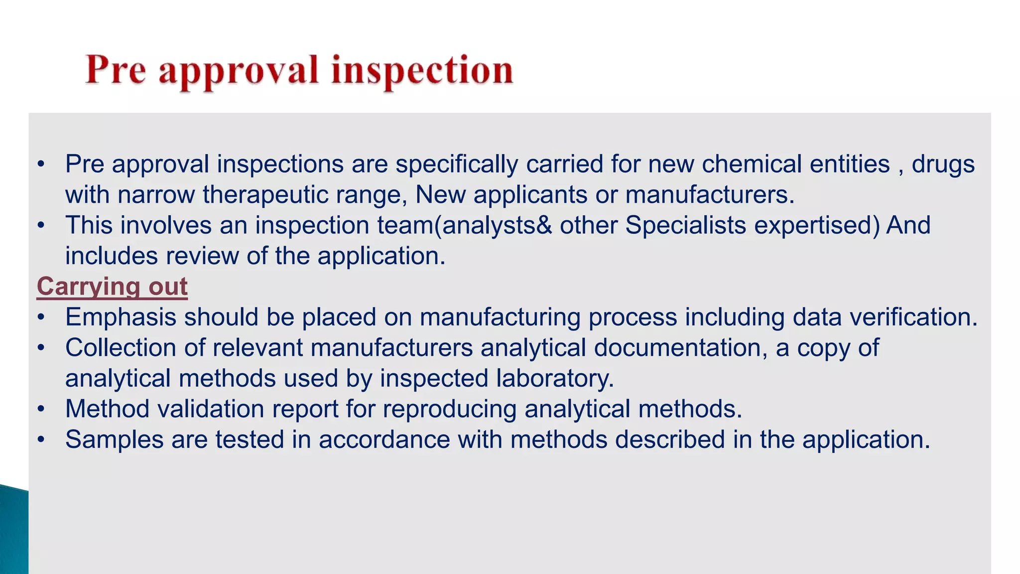 Drug product inspection & change control | PPTX