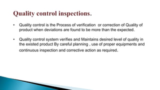 Drug product inspection & change control | PPTX