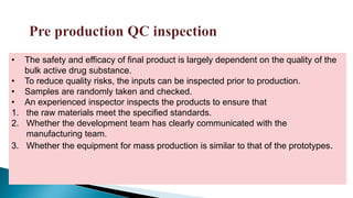 Drug product inspection & change control | PPTX