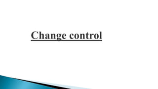 Drug product inspection & change control | PPTX