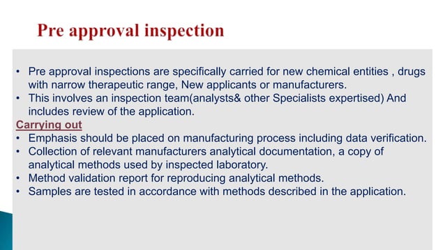 Drug product inspection & change control | PPTX