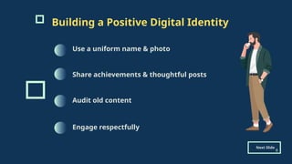 Digital professionalism & Online identity ppt | PPTX